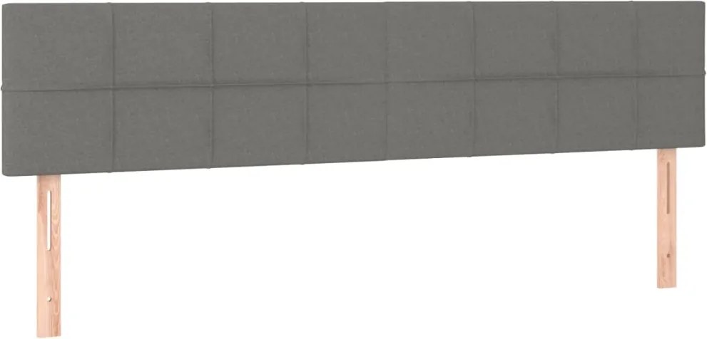 Box spring postel s matrací tmavě šedá 200x200 cm textil 3140082