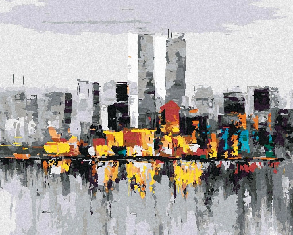 Malování podle čísel new york city, 40x50 cm, bez rámu a bez vypnutí plátna