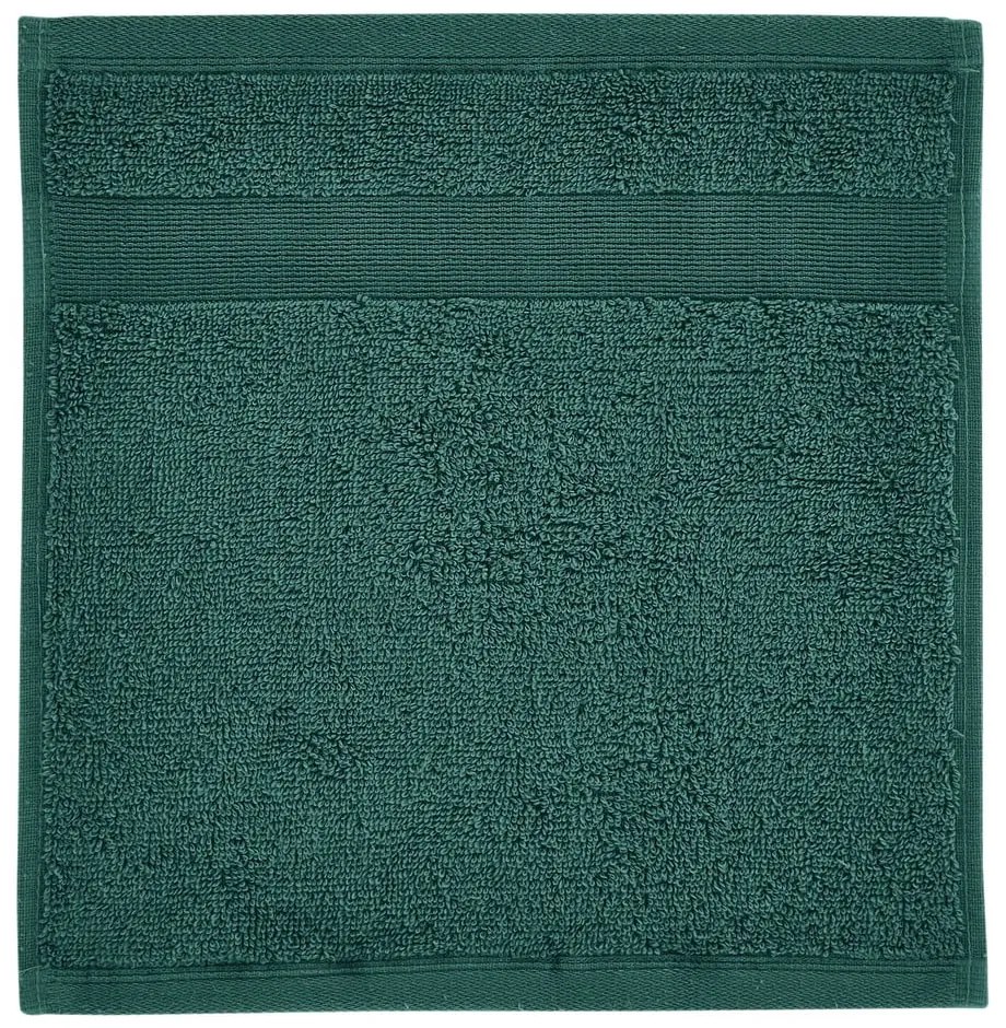 Tmavě zelené froté bavlněné ručníky v sadě 2 ks 30x30 cm Anti-Bacterial – Catherine Lansfield
