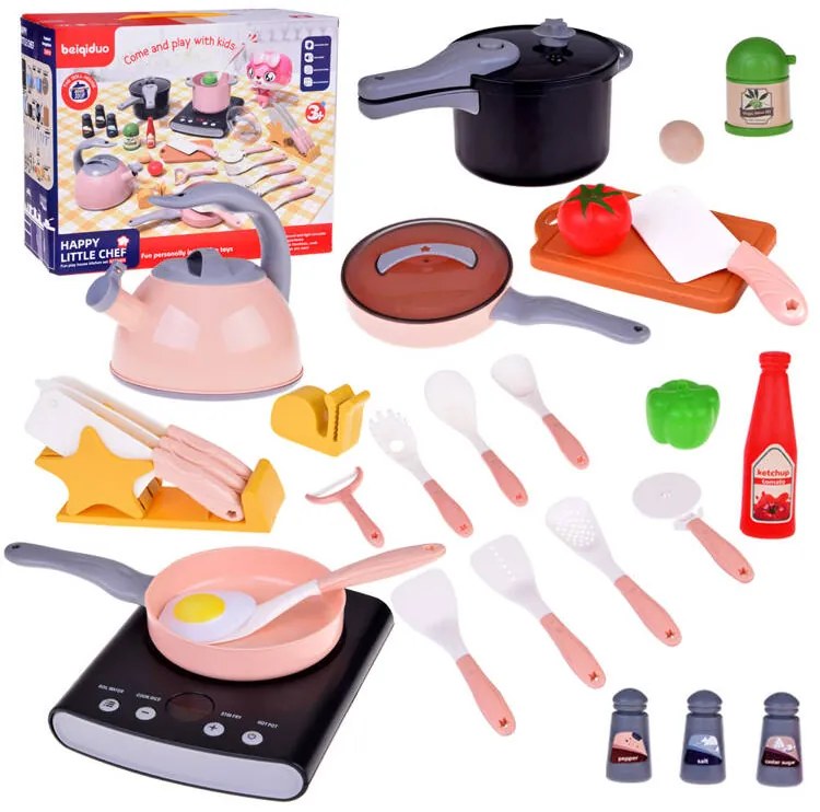 JOKO Kuchyňský set Little chef - varná deska, hrnce, konvice, nádobí