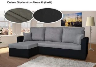 Eoshop Rozkládací rohová sedací souprava Parys, Dolaro 08 - Alova 95 (barva potahu), levá