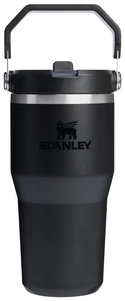 Černá termoska z nerezové oceli 600 ml IceFlow™ Flip Straw 2.0 Tumbler Black – Stanley
