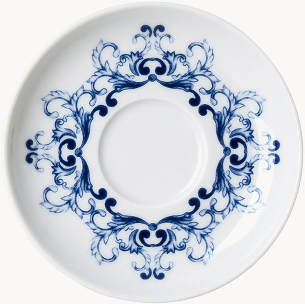 Sada porcelánových podšálků na espresso True Blue, 6 dílů