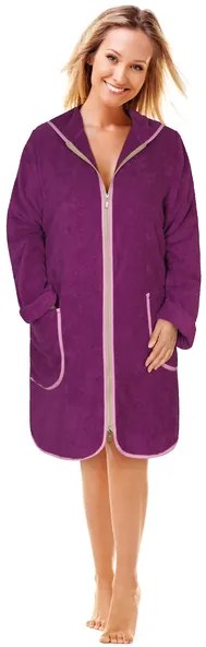 Bellatex Froté župan dámský na zip fialová rozměr vel. XL