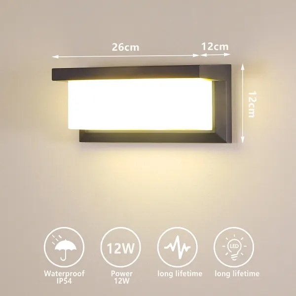 Brilagi - LED Venkovní nástěnné svítidlo BRICKY LED/12W/230V antracit IP54