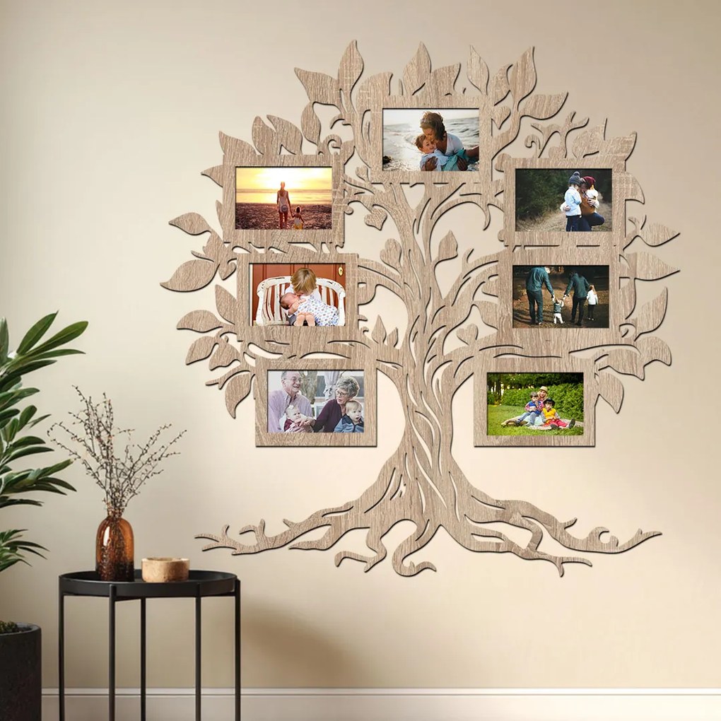 dřevo života Dřevěný fotorámeček Strom příběhů Zvolte barvu dekoru: Bílá, Zvolte velikost fotografie (cm): 9x13