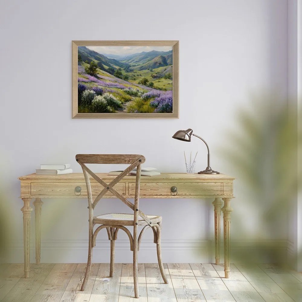Tištěný obraz s rámem 75x56 cm Violet Hills – Styler