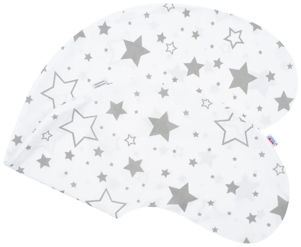 Povlak na kojící polštář New Baby Hvězdy šedé