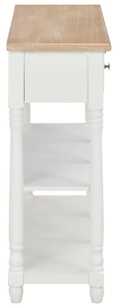 Konzolový stolek Anga - MDF - bílý | 120x30x76 cm