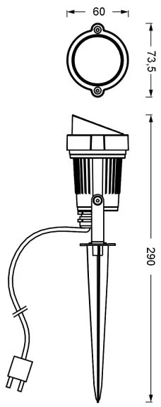 Ledvance - LED Venkovní lampa SPOT SPIKE LED/1W/12V IP44