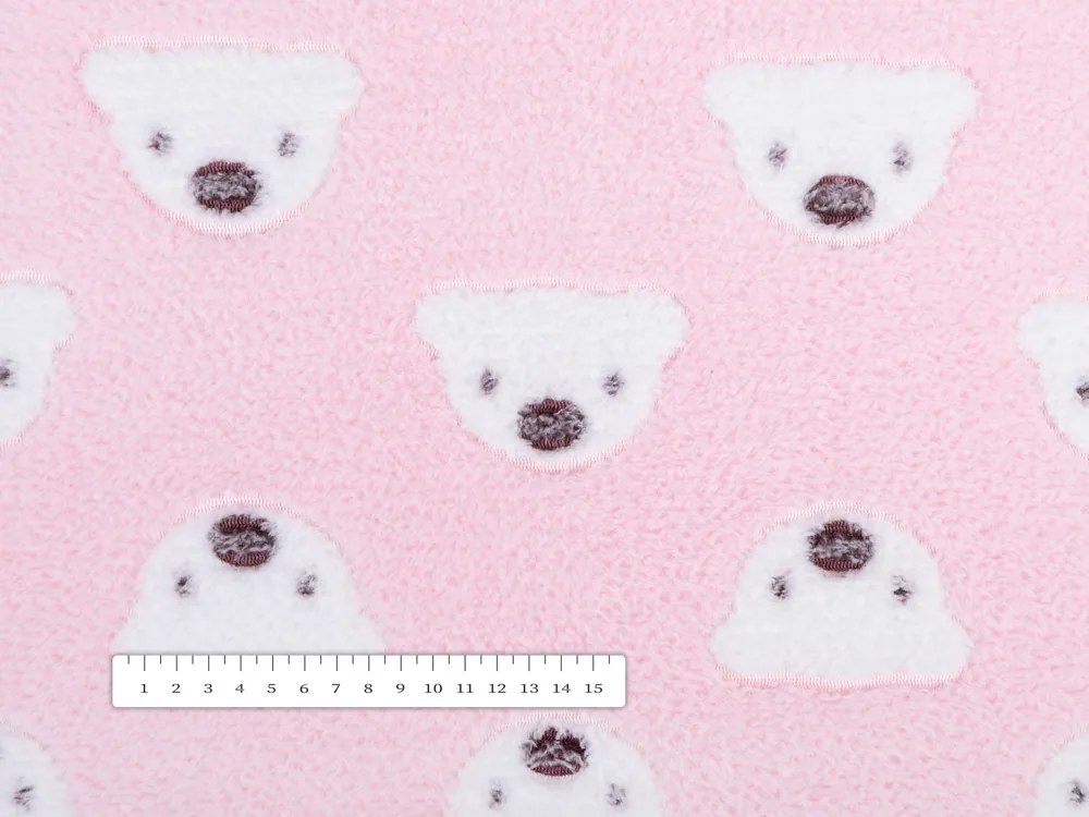 Biante Dětská mikroplyšová deka MIP-028 Medvídci na růžovém 75x100 cm