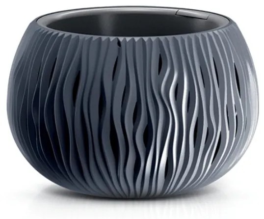 PROSPERPLAST Květináč - SANDY BOWL Průměr: 47,8 cm, Barva: antracit