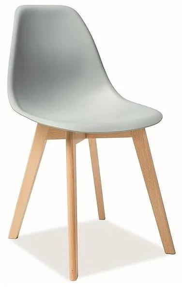 Casarredo Jídelní židle RISO světle šedá/buk