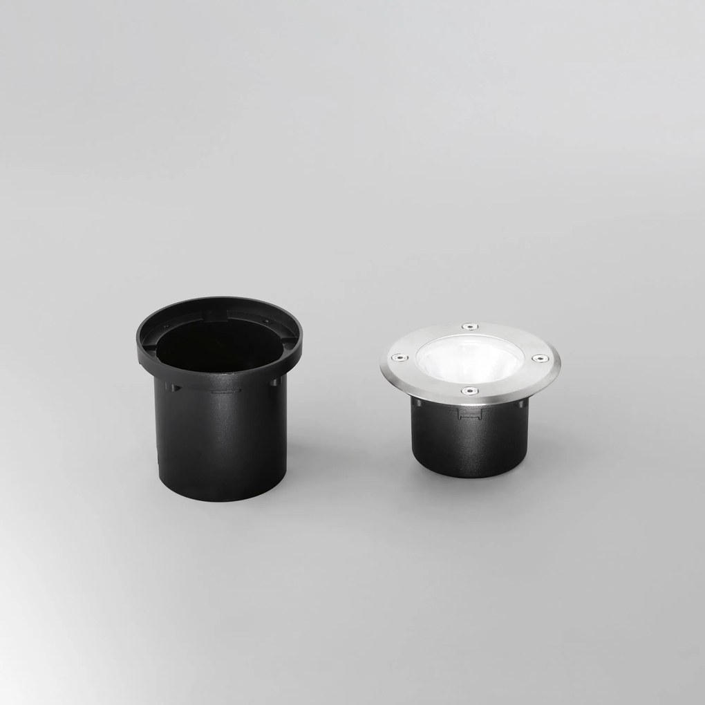 FAN LED-WALK-R11C Pochozí venkovní svítidlo LED WALK nikl INOX 8 W 930 lm 3000 K IP67 11x7,78 cm - FANEUROPE