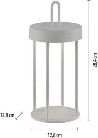 LD 19300-40 ANSELM LED stolní lampa na baterie mobilní 28cm dotykový stmívač IP44 zahradní svítidlo 2700K - JUST LIGHT