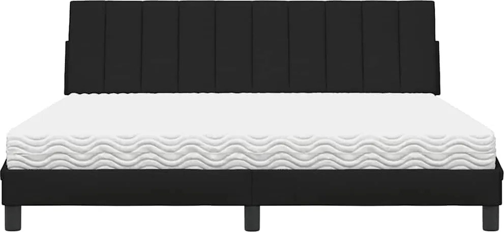 Postel s matrací Hanko černá 180 x 200 cm textil 3310547