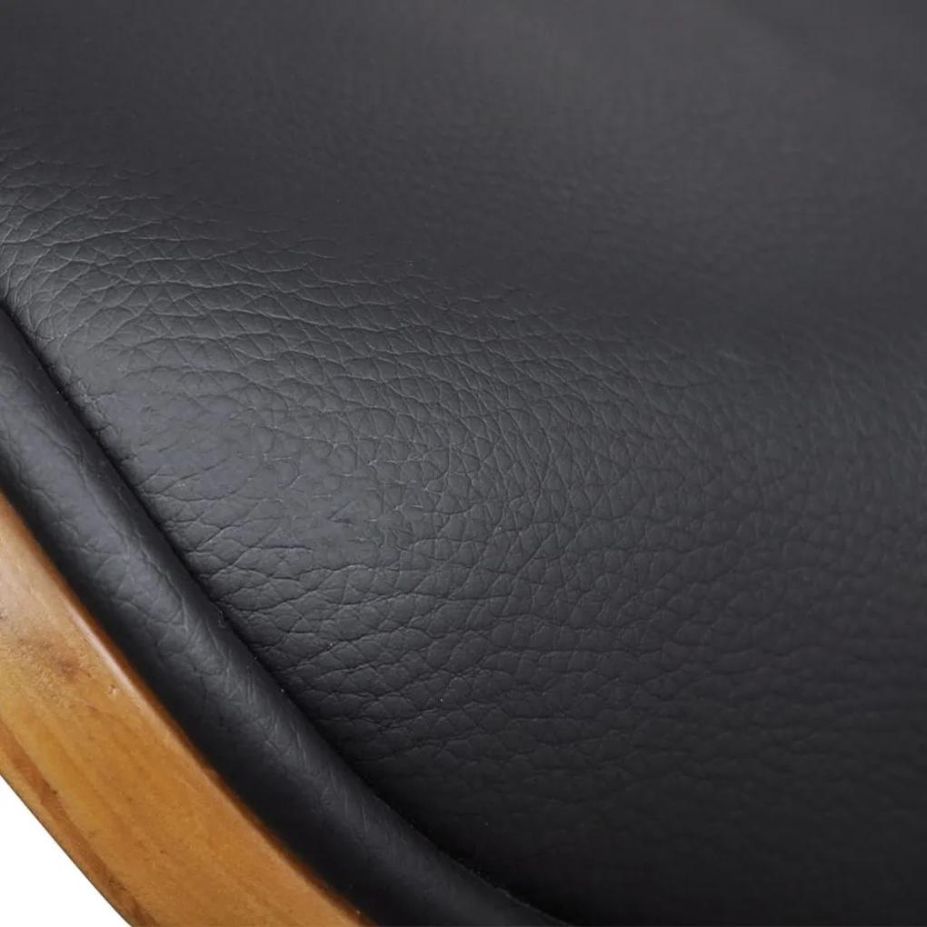 Jídelní židle 6 ks ohýbané dřevo a umělá kůže,  270551