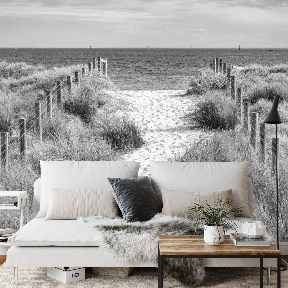 Fototapeta Pojďme Dolů Na Pláž Black &amp;amp; White Samolepící tapety 315x210