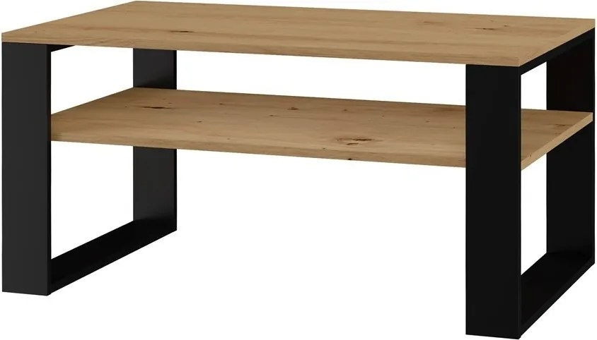 FALCO Konferenční stolek Sava 1 dub artisan/černá