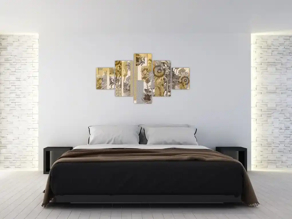 Obraz - Koláž se slunečnicemi (125x70 cm) | BIANO