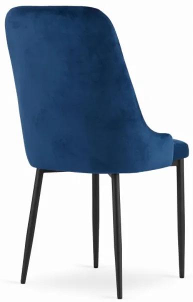 Sametová židle Dublin modrá