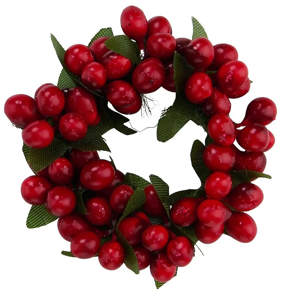 BERRY Mini věnec s bobulemi 6 cm
