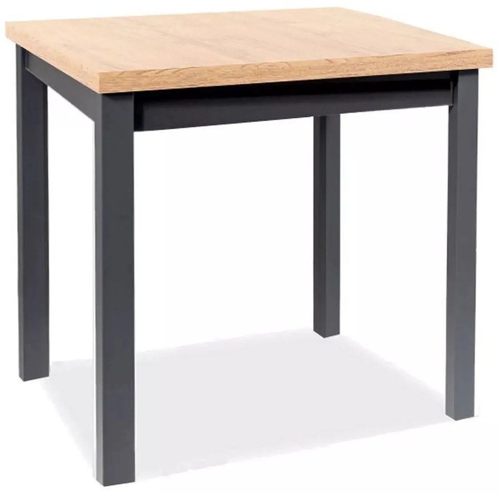 Jídelní stůl Adam 80 cm dub artisan/černý