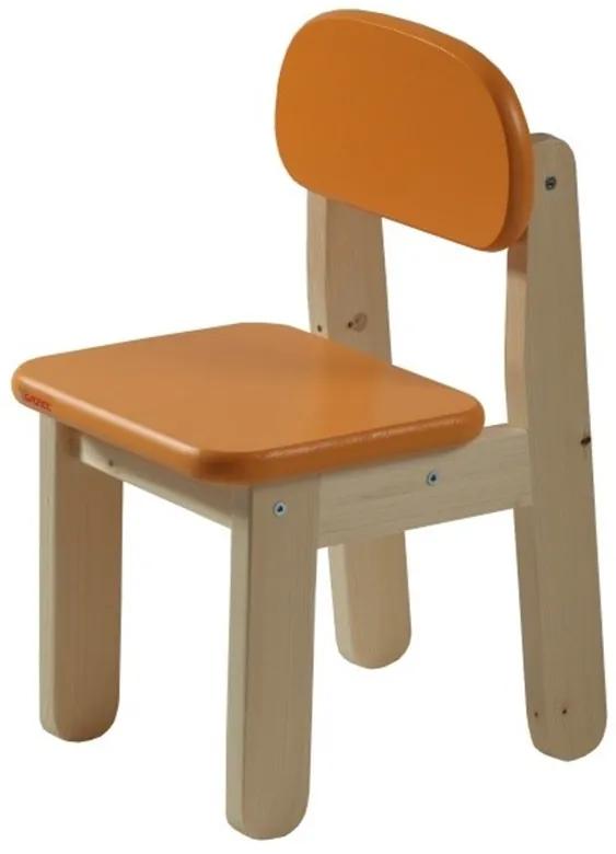 Dětská židle PUPPI - ORANŽOVÁ  smrk oranžová
