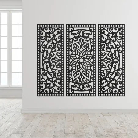 Nástěnná dekorace třídílný panel mandala | SENTOP PR0514-A