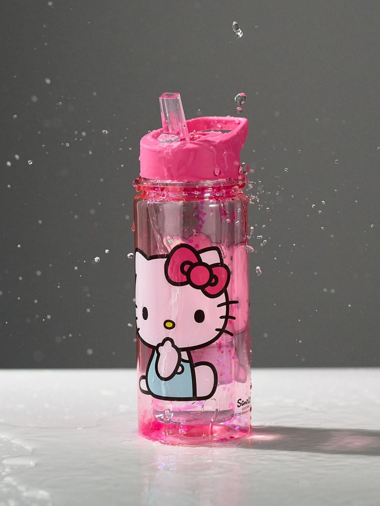 Sinsay - Láhev na pití s držadlem a brčkem Hello Kitty - vícebarevná
