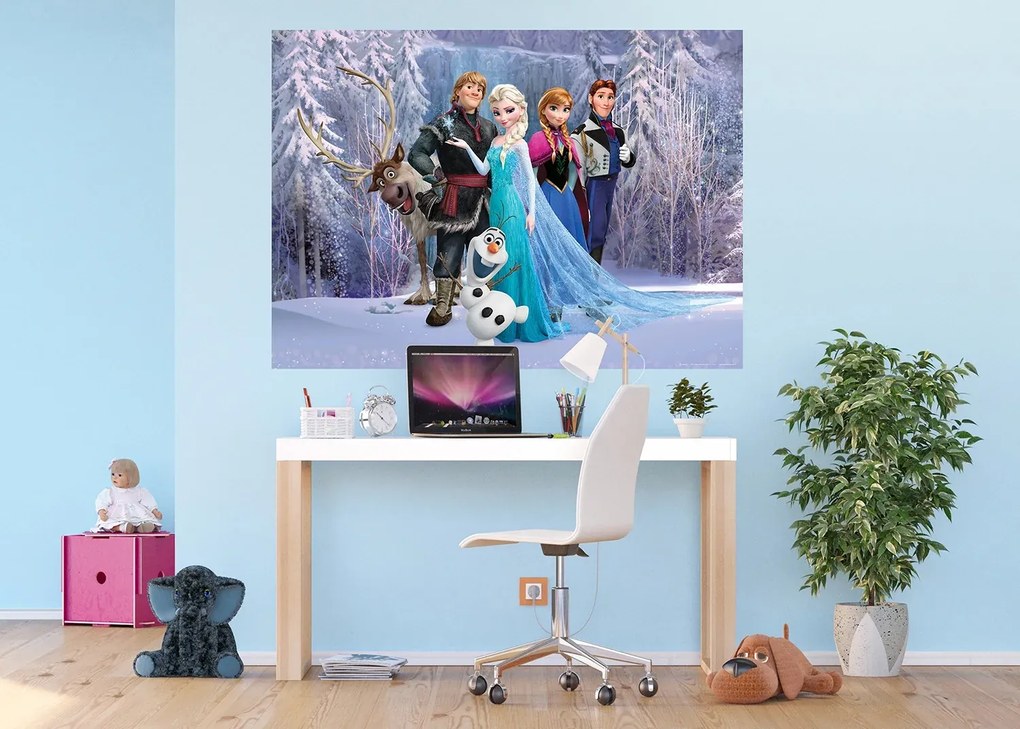 Dětská vliesová fototapeta na zed' Ledové Království Všichni Přátelé, Disney | 155 x 110 cm | DFTDNM 5227