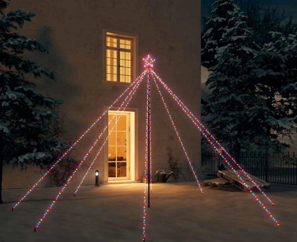 vidaXL Vánoční světelný strom dovnitř i ven 576 LED světlo 3,6 m [51295] Barva: colourful