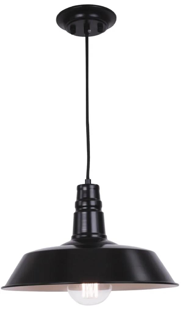 Zambelis 1495 závěsné svítidlo černé, 1xE27, ø36cm