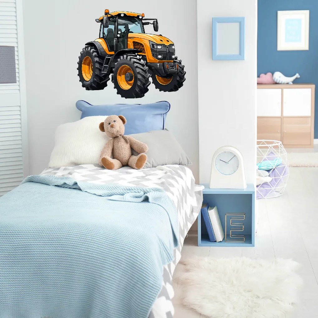 PIPPER. Textilní samolepka na zeď "Traktor"
