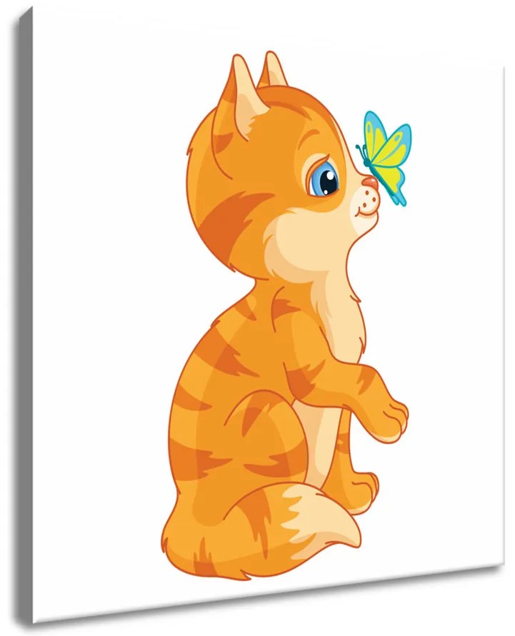 Gario Obraz na plátně Oranžová kočička Rozměry: 30 x 30 cm