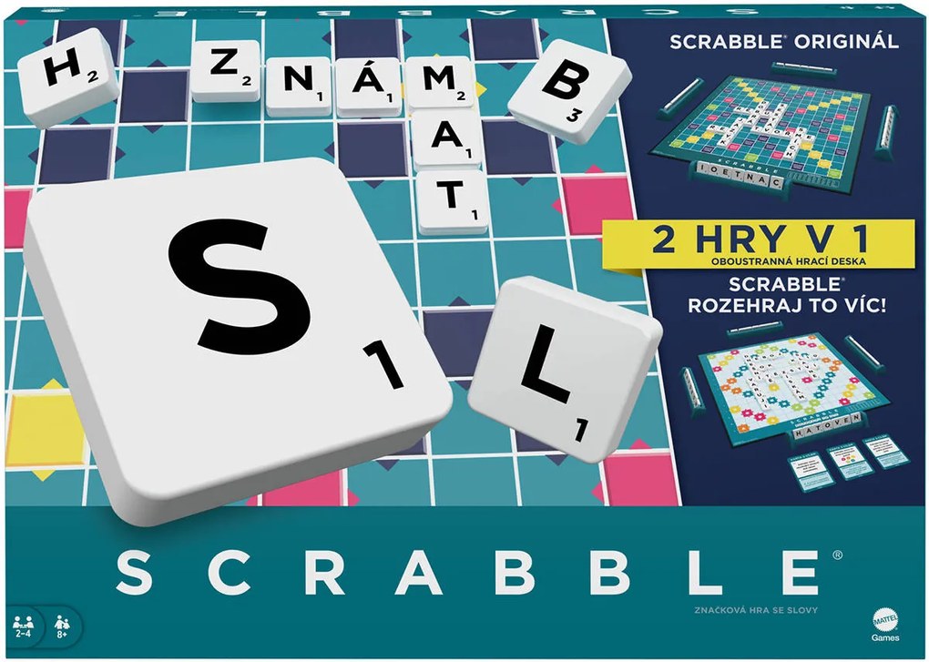 MATTEL HRA Scrabble originál 2v1 CZ *SPOLEČENSKÉ HRY* 25hxw05