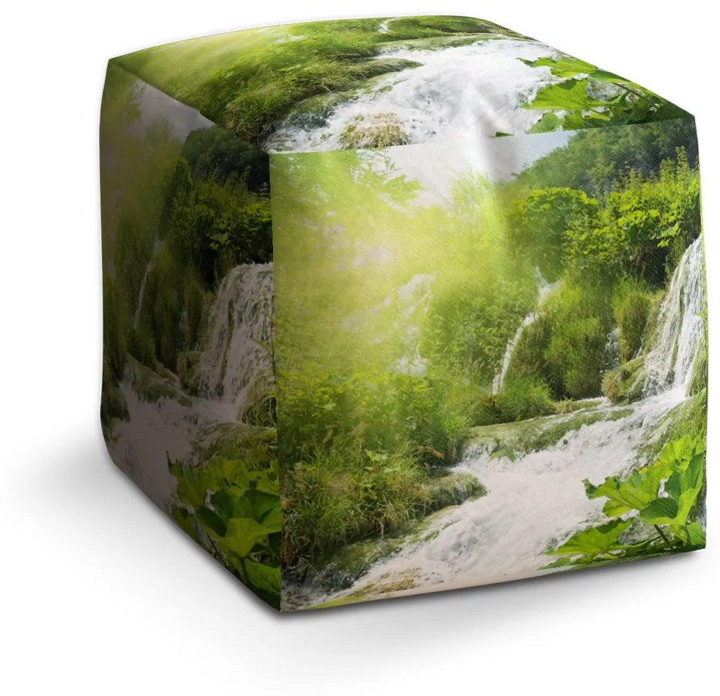 Sablio Taburet Cube Kaskádovitý vodopád: 40x40x40 cm