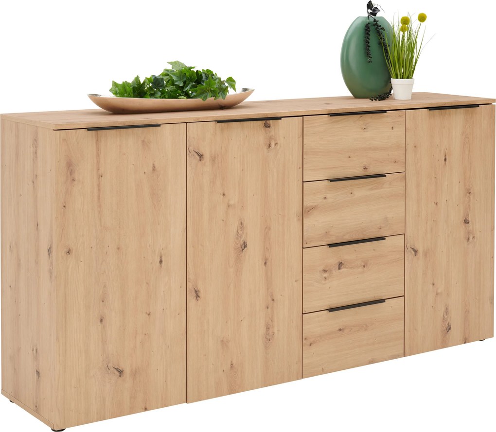 XXXLutz ŠIROKÁ KOMODA, barvy dubu, 181.5/92.9/42 cm Xora - Široké komody - 001416000303