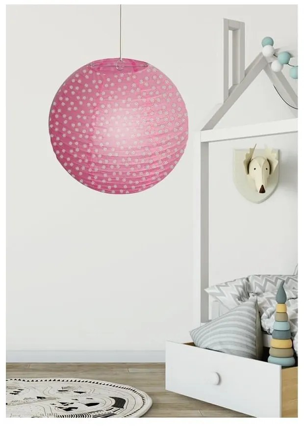 Růžové dětské stínidlo ø 35 cm – Candellux Lighting