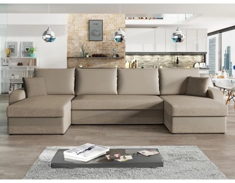 Rohová rozkládací pohovka Dalmir U Lux, Potah: Lux 06 + Lux 05
