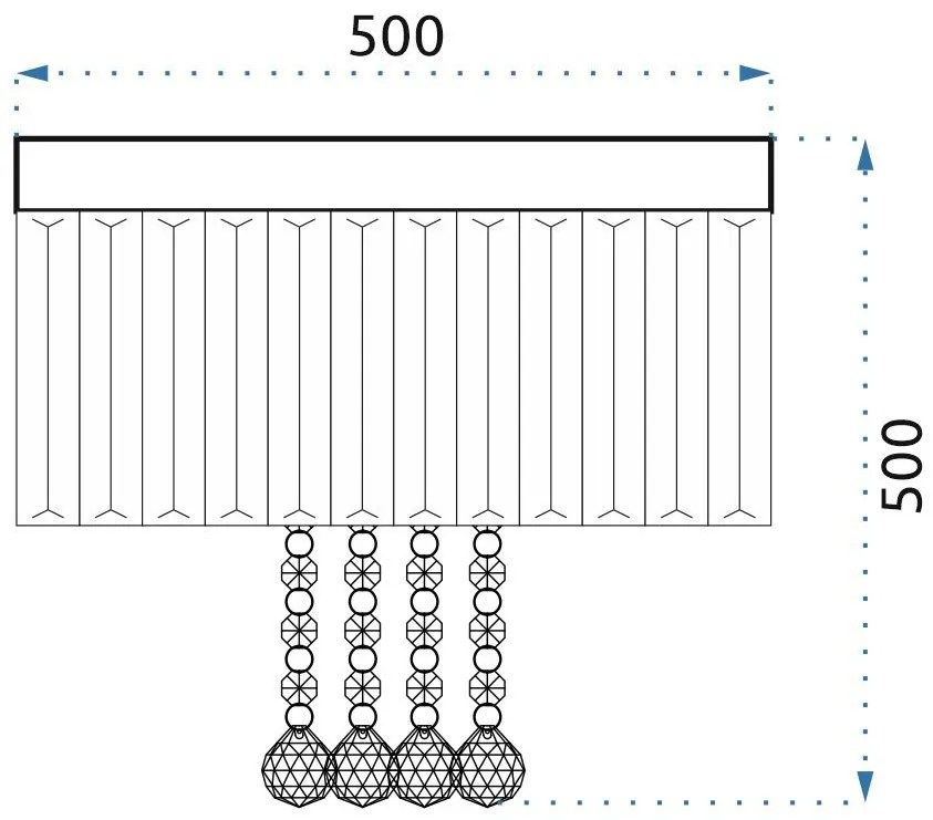 Toolight - Křišťálová stropní svítilna 9xG9 25W APP781-9C, chromová, OSW-05099