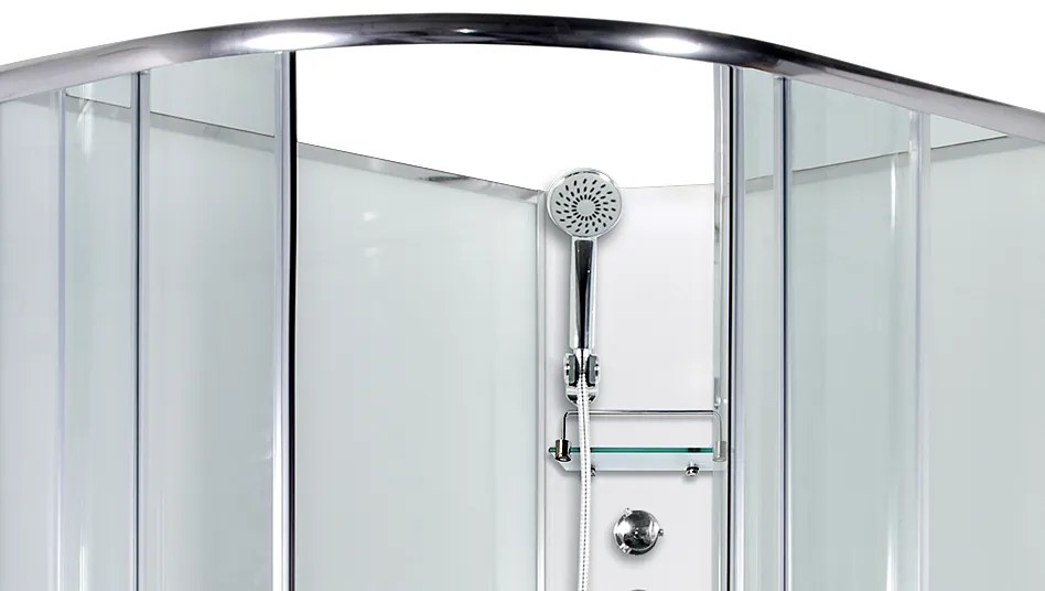 ARTTEC SIRIUS 120 x 90 cm - Masážní sprchový box model 4 chinchilla sklo pravá vanička