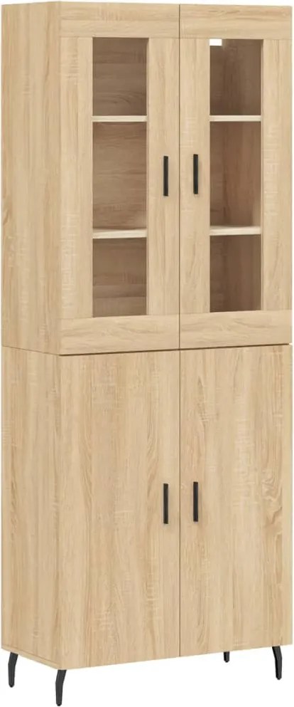 Skříň highboard dub sonoma 69,5 x 34 x 180 cm kompozitní dřevo 3198228