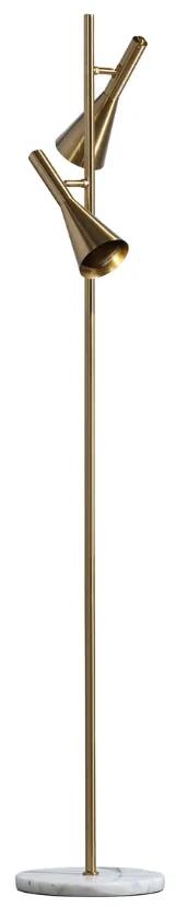 Hoorns Zlatá kovová stojací lampa Dibie 158 cm
