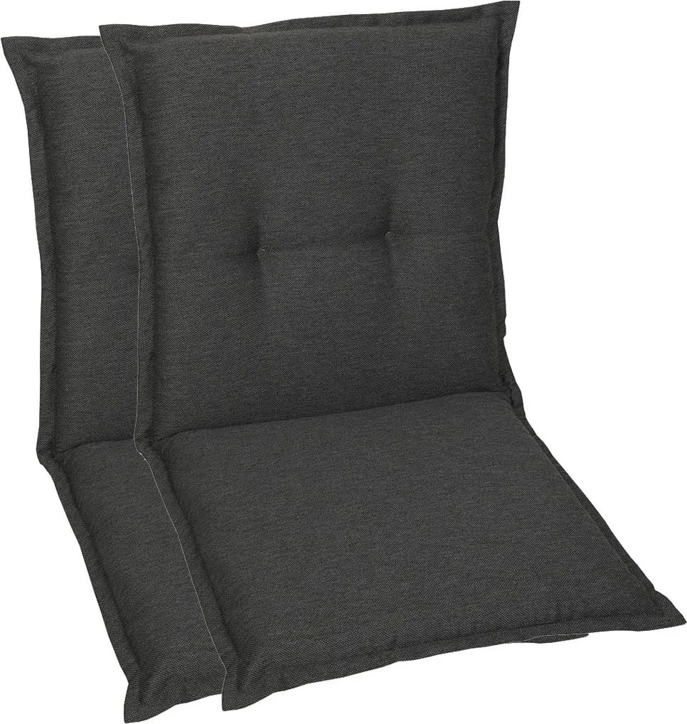 Go-De Textil Sada zahradních podsedáků Uni (nízká opěrka, 2 kusy, antracitová)