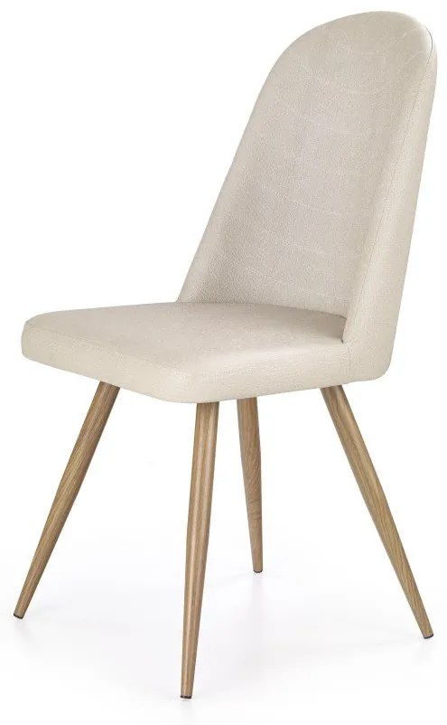 Jídelní židle K214 krémová / dub medový Halmar