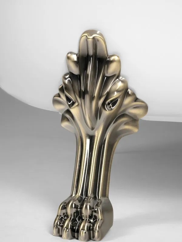 Polysan RETRO volně stojící vana 168x76,2x70cm, bílá, nohy bronz 43358