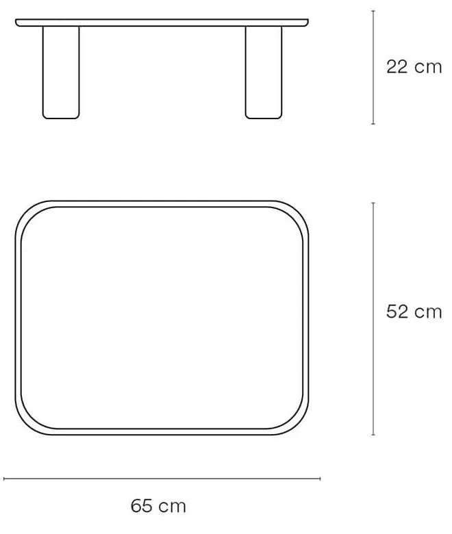 Set dvou stolků noste 80 cm / 65 cm přírodní MUZZA