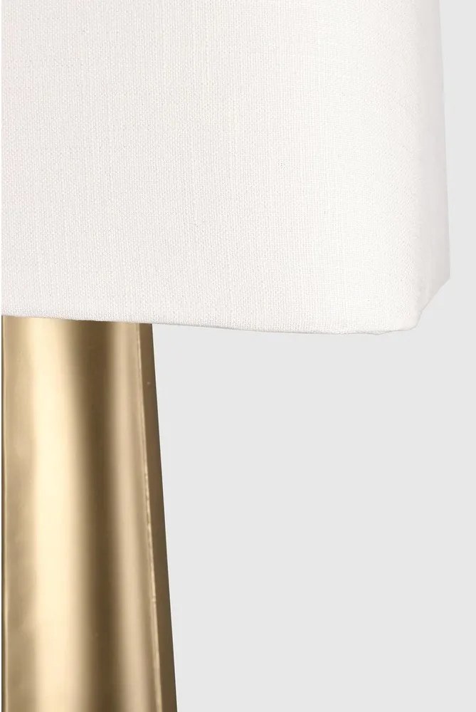 Stojací lampa ve zlaté barvě s textilním stínidlem (výška 151 cm) Tripura – Bizzotto