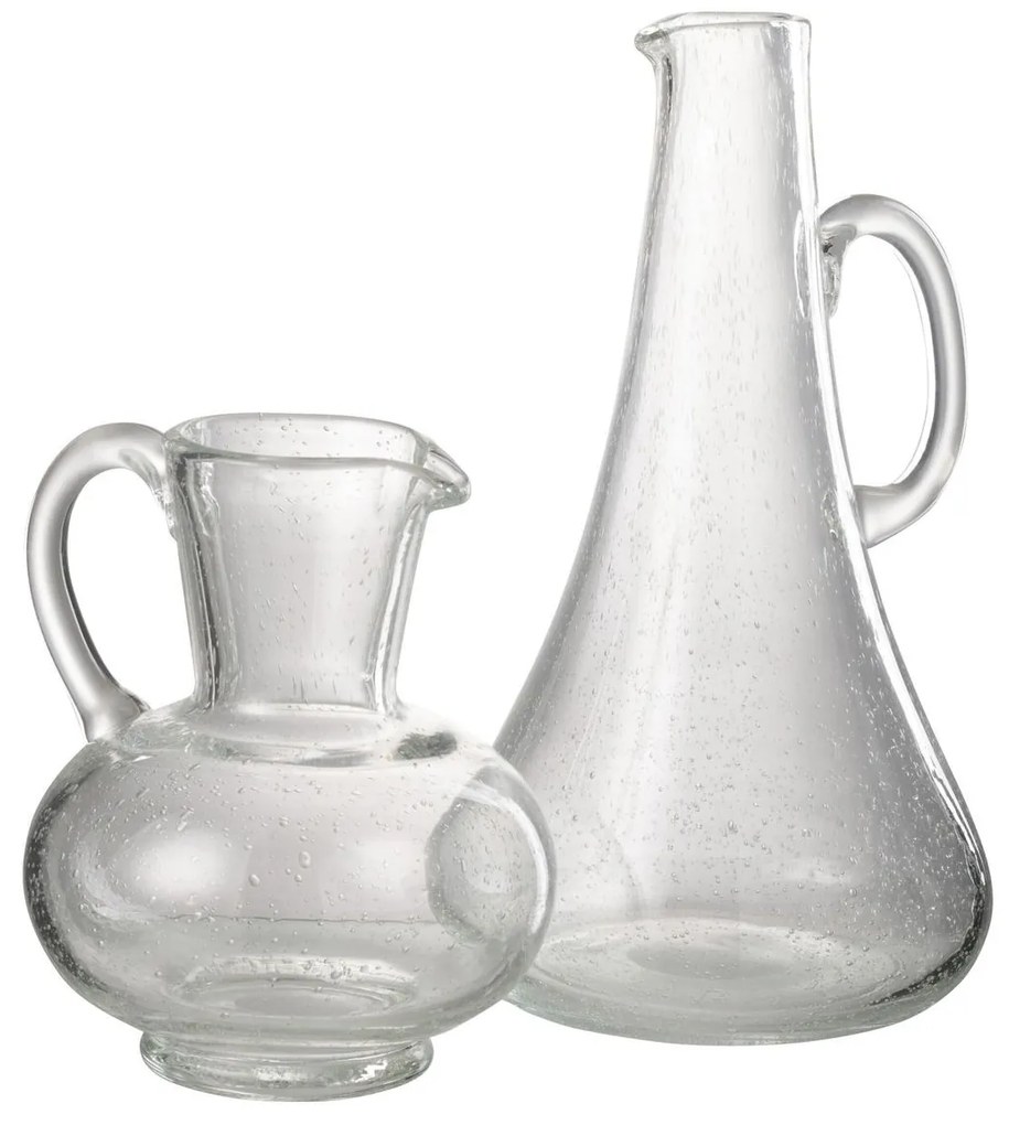 Transparetní skleněný džbán s bublinkami Yones L - 19*19*34cm